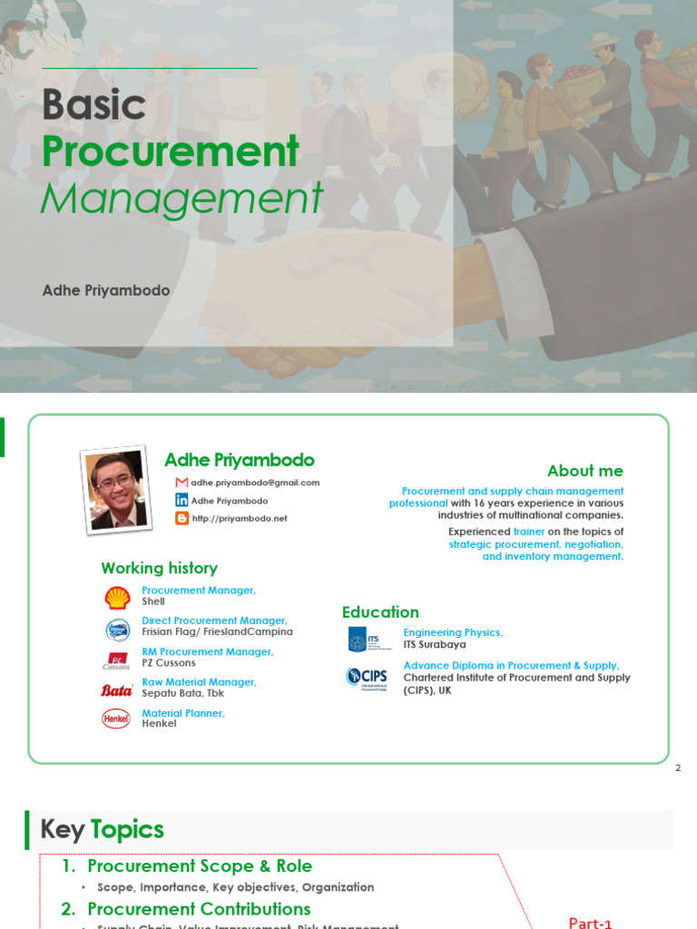 Basic Procurement Management - Rev300624 | PDF | Procurement | Prices