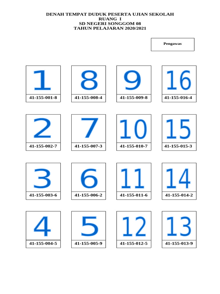 Denah Tempat Duduk Peserta | PDF