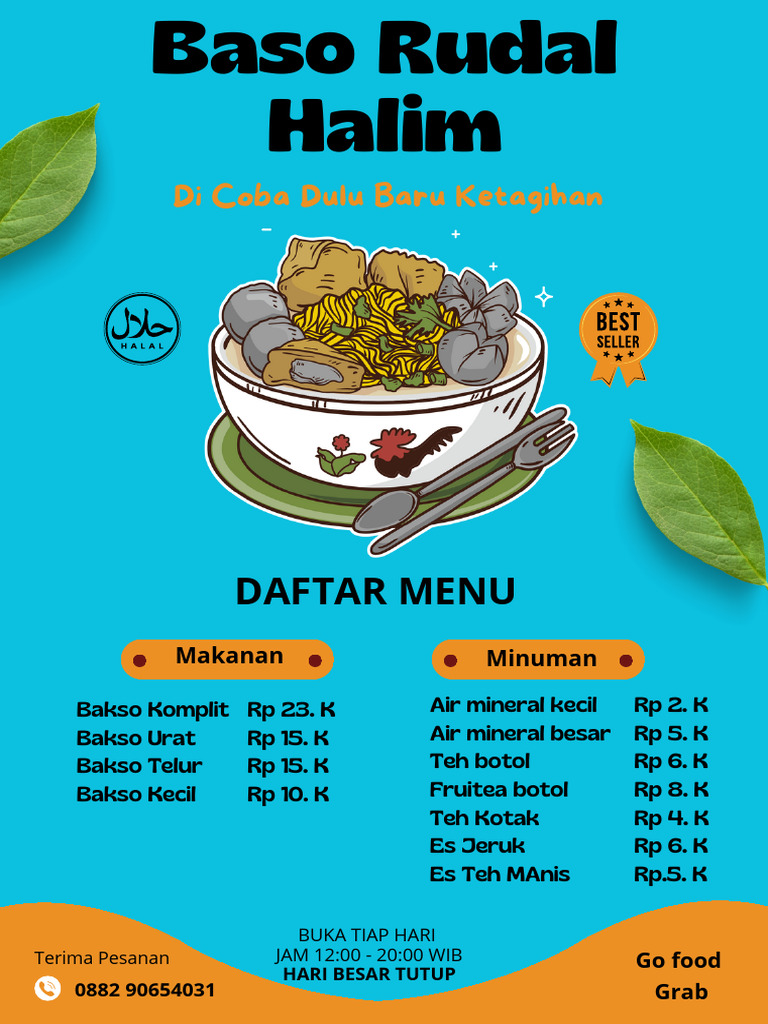 Menu Warung Bakso Rudal | PDF