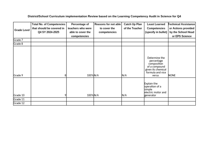 Competency Audit | PDF