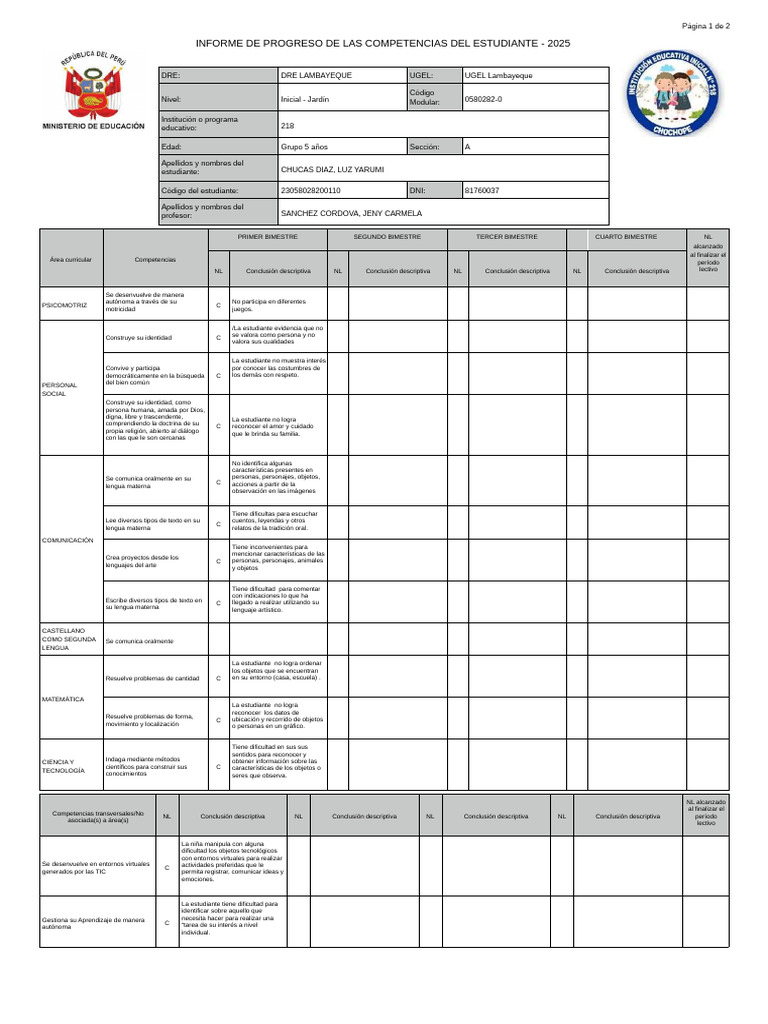 Chucas Diaz Luz Yarumi - 23058028200110 | PDF | Datos | Ciencia cognitiva
