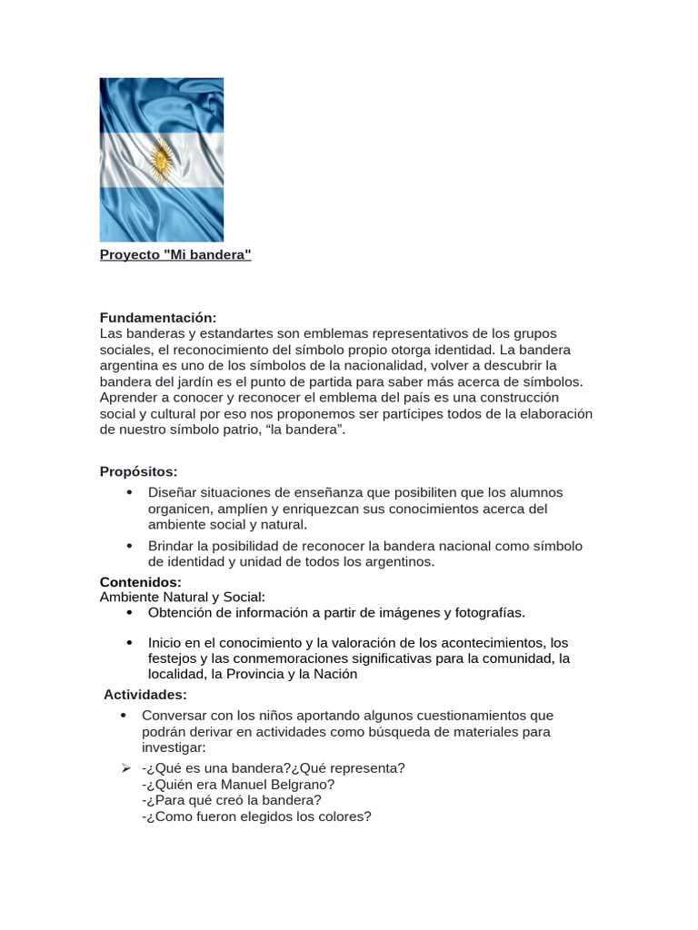 Proyecto Mi Bandera 2023-1 | PDF | Bandera