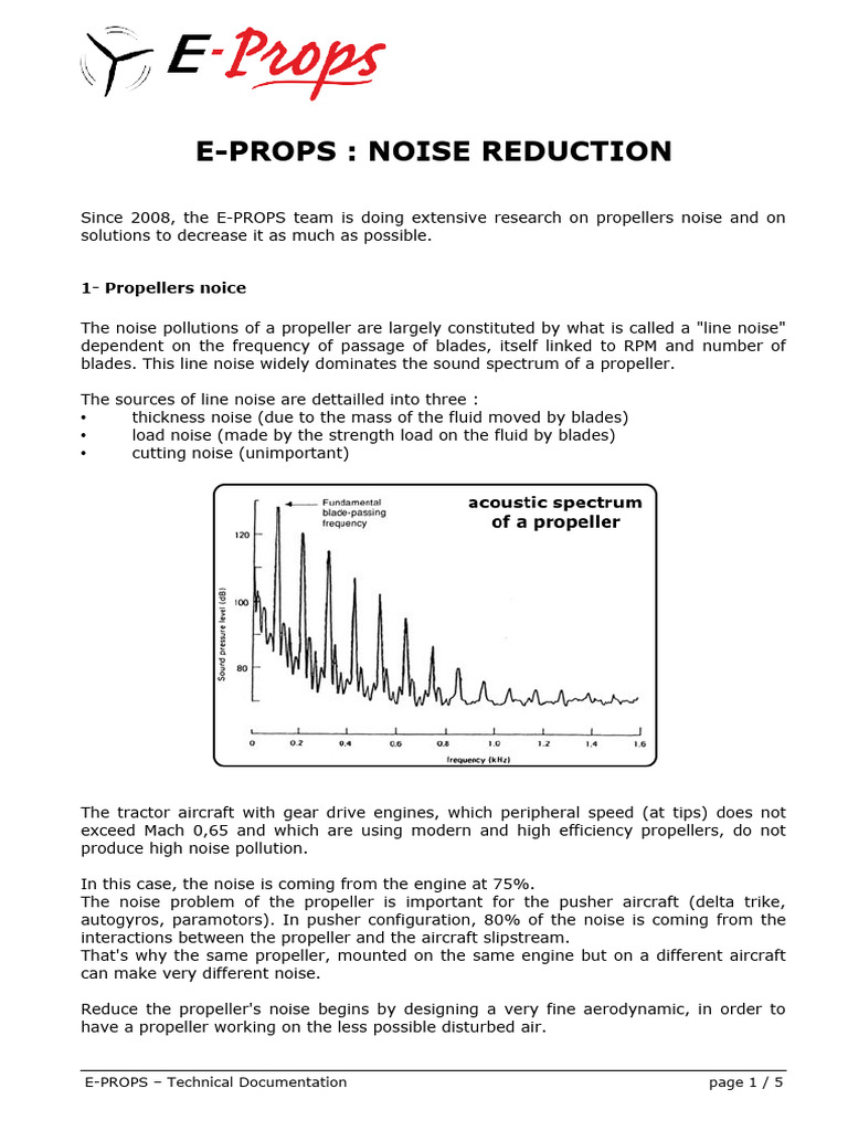 E-PROPS: Advanced Noise Reduction Solutions | PDF | Propeller | Noise