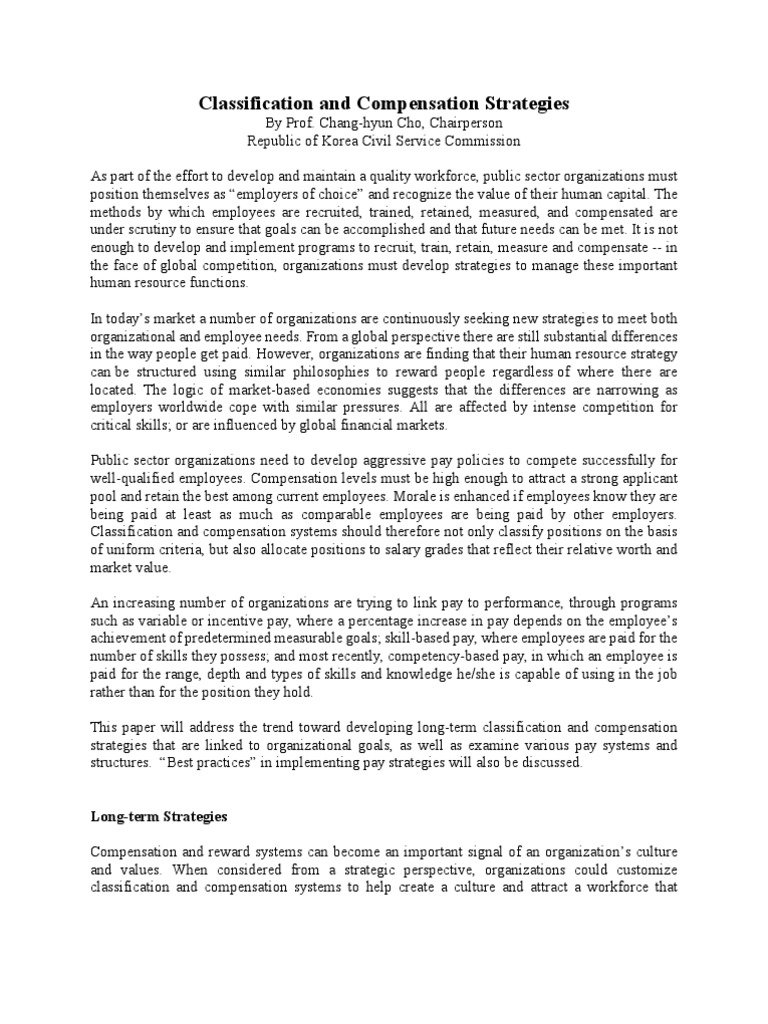 Classification and Compensation Strategies | PDF