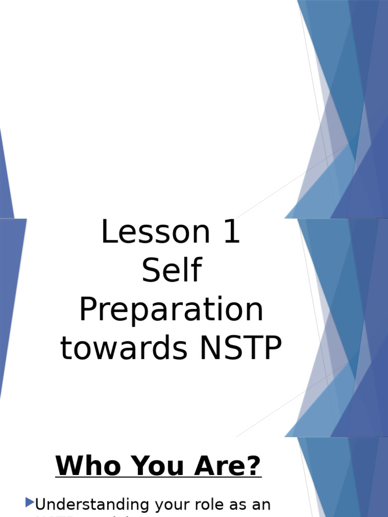 Part II Lesson 1 Self Preparation | PDF