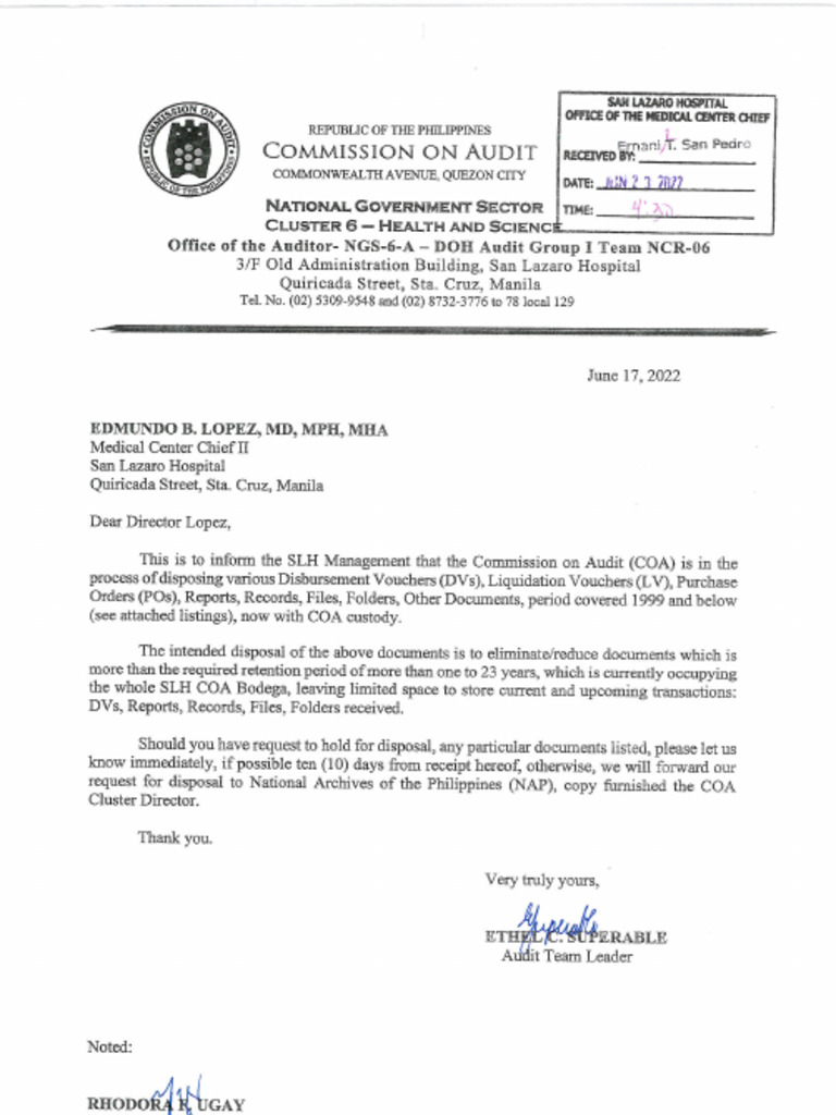 Disposal Letter | PDF