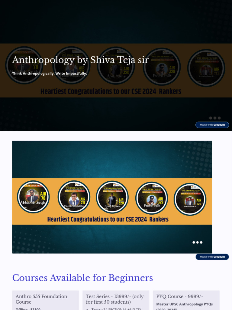 Anthropology by Shiva Teja Sir | PDF | Anthropology