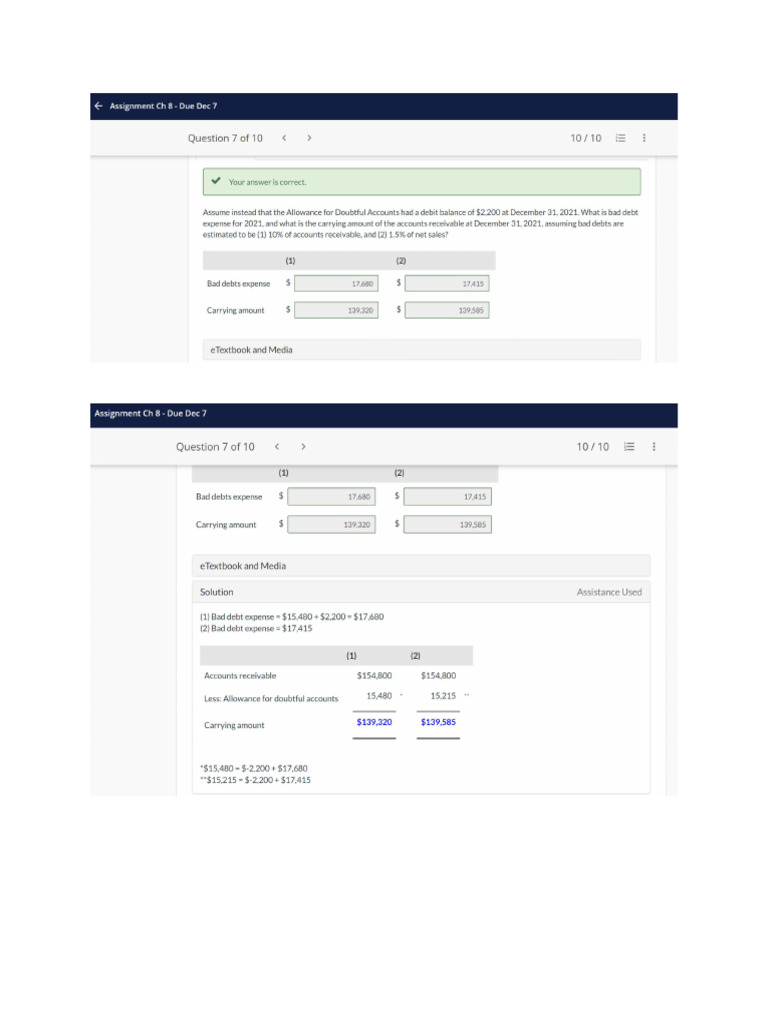 Question 7 of The Eighth Assignment | PDF