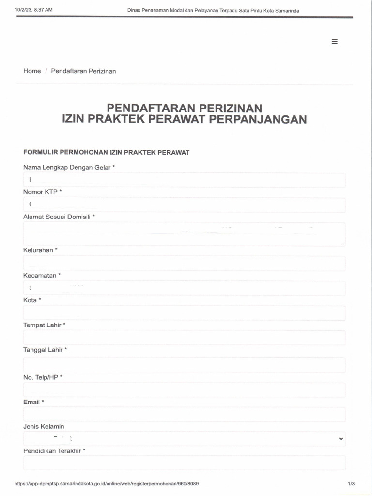 Persyaratan Pengurusan SIPP | PDF