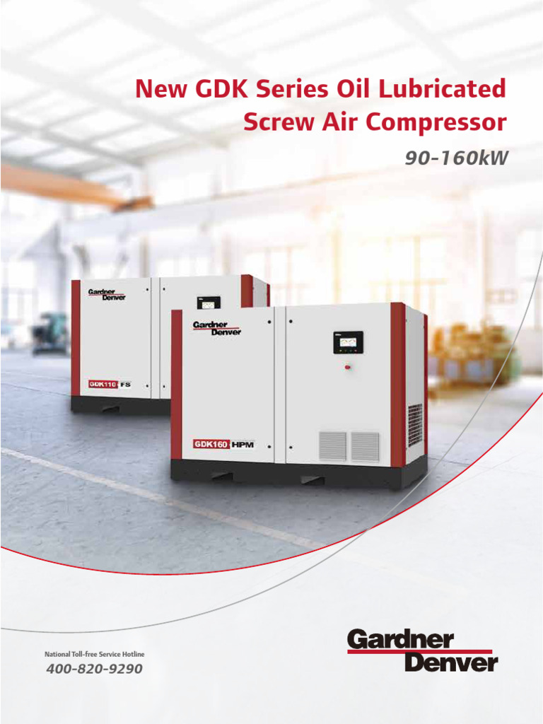 Catalog Máy Nén Khí Ingersoll Rand GDK 90 - 160 | PDF | Electric Motor | Mechanical Engineering