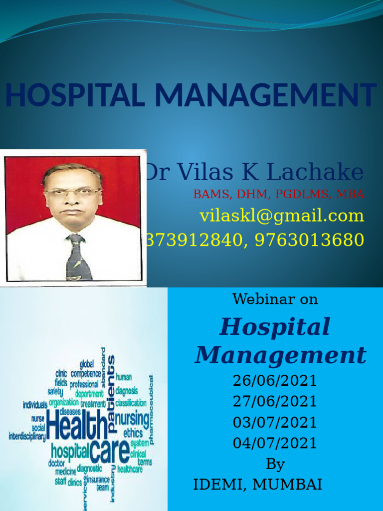 1 MSME HOSPITAL MANAGEMENT Introduction | PDF | Health Care | Hospital
