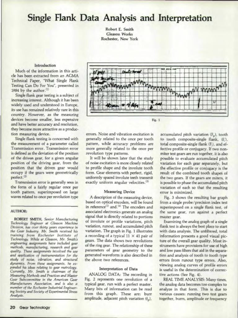 Single Flank Data Analysis and Interpretation by Robert E.smith 1984 ...