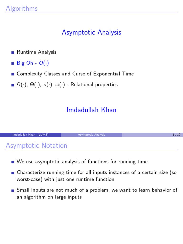 Algorithm Asymptotic Analysis 02 Big Oh | PDF | Time Complexity | Computer Science