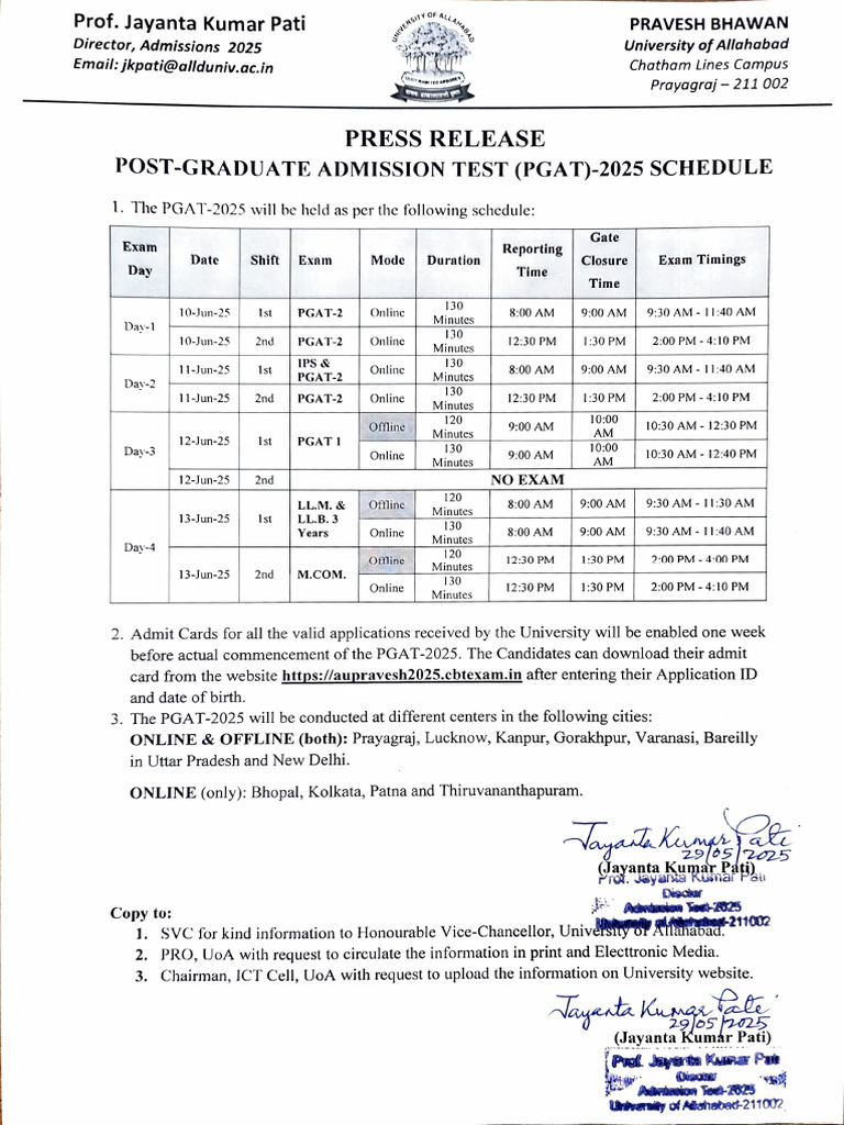 Pgat Press Relesase 3005 | PDF | Qualifications