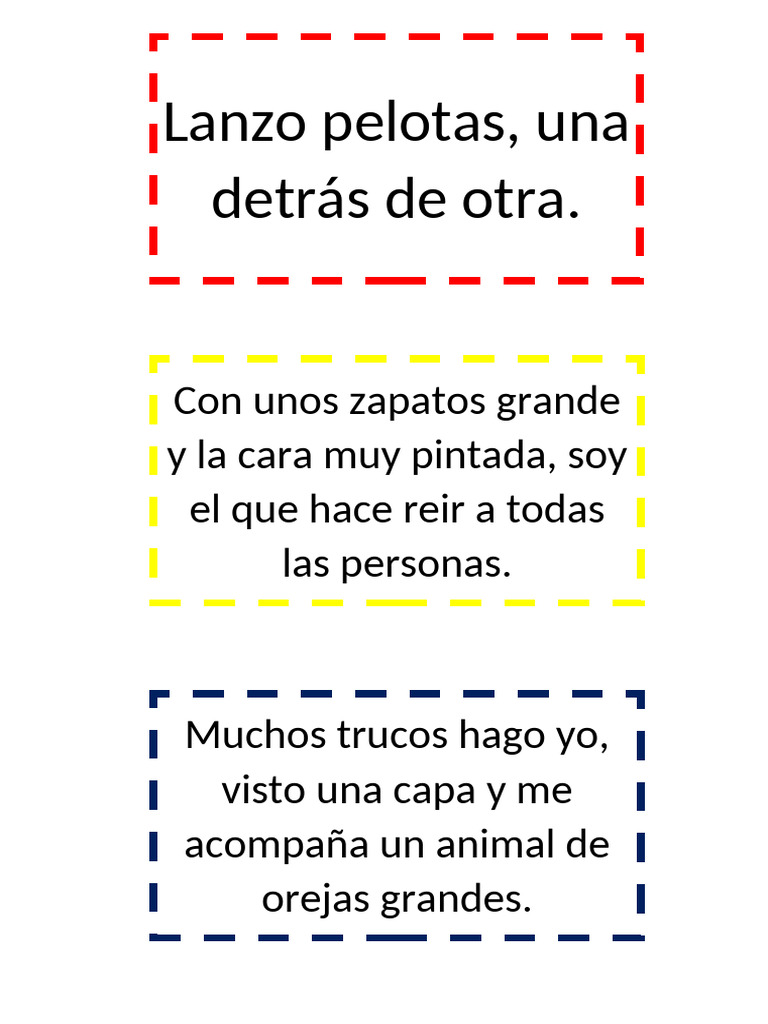 Adivinanzas Del Circo | PDF