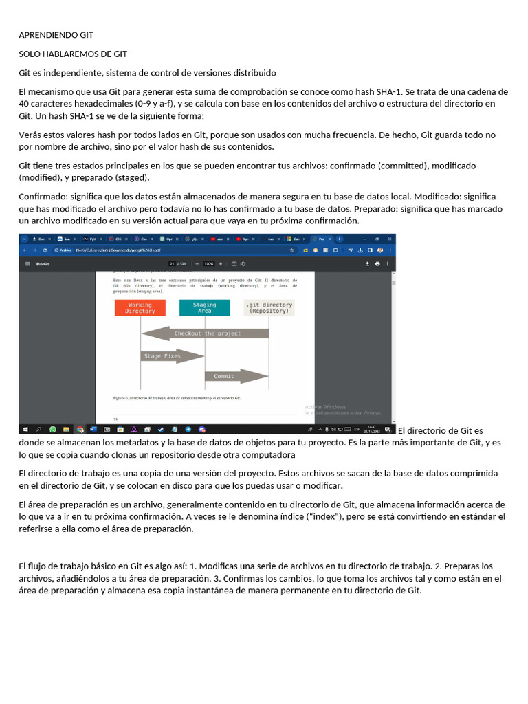 Aprendiendo Git | PDF | Control de versiones | Archivo de computadora