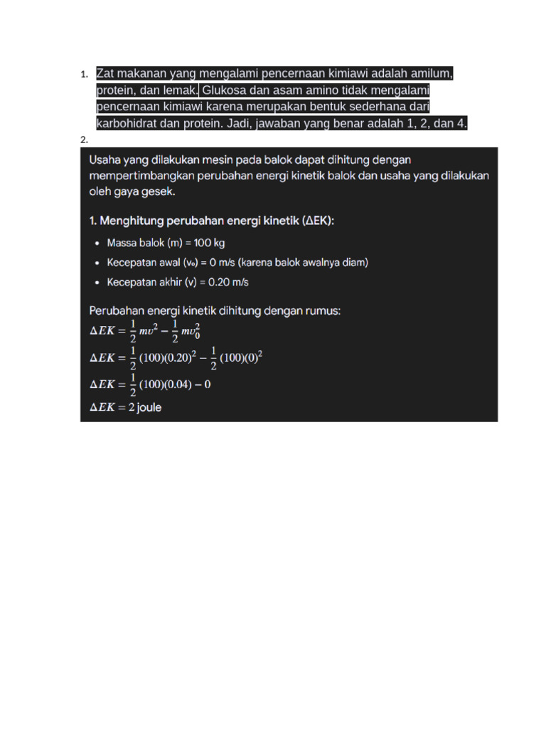 Kunci Jawaban Simulasi OSN | PDF