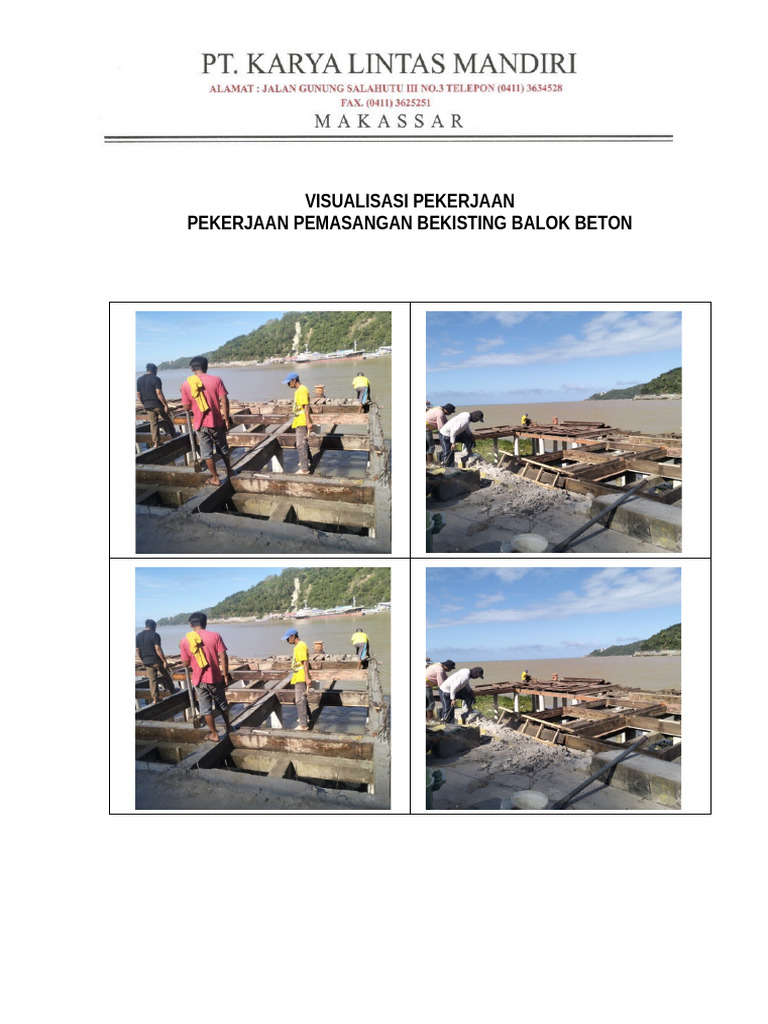 Pekerjaan Pemasangan Begisting Balok Beton | PDF