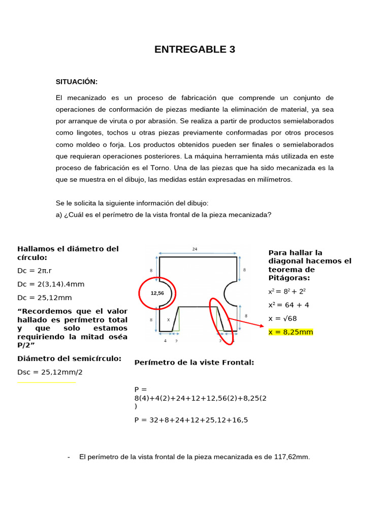 ENTREGABLE 3 Matematica | PDF | Metalurgia | Ingeniería mecánica