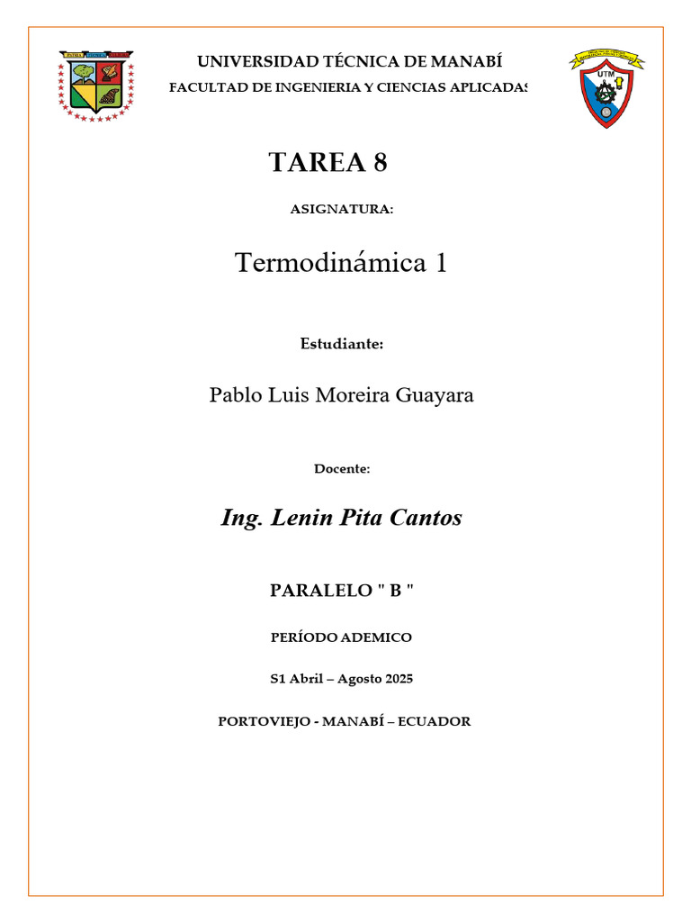 Tarea 8 Termodinamica Compressed | PDF