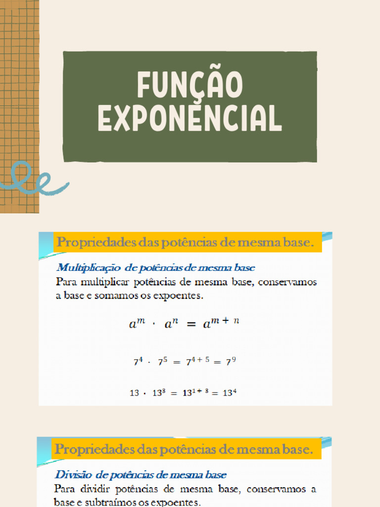 Gráfico e Propriedades da Função Exponencial | PDF