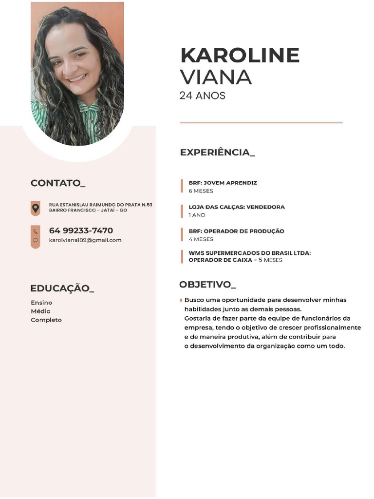 Curriculo Karoline Viana | PDF