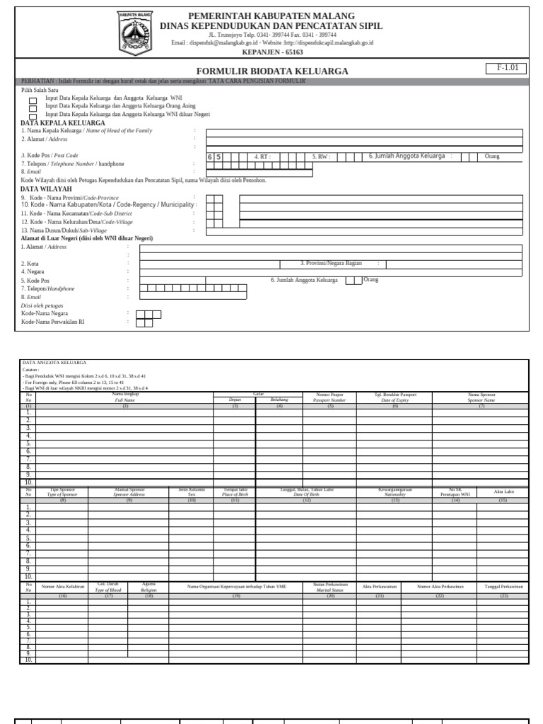 FORM F1-01 NEW | PDF