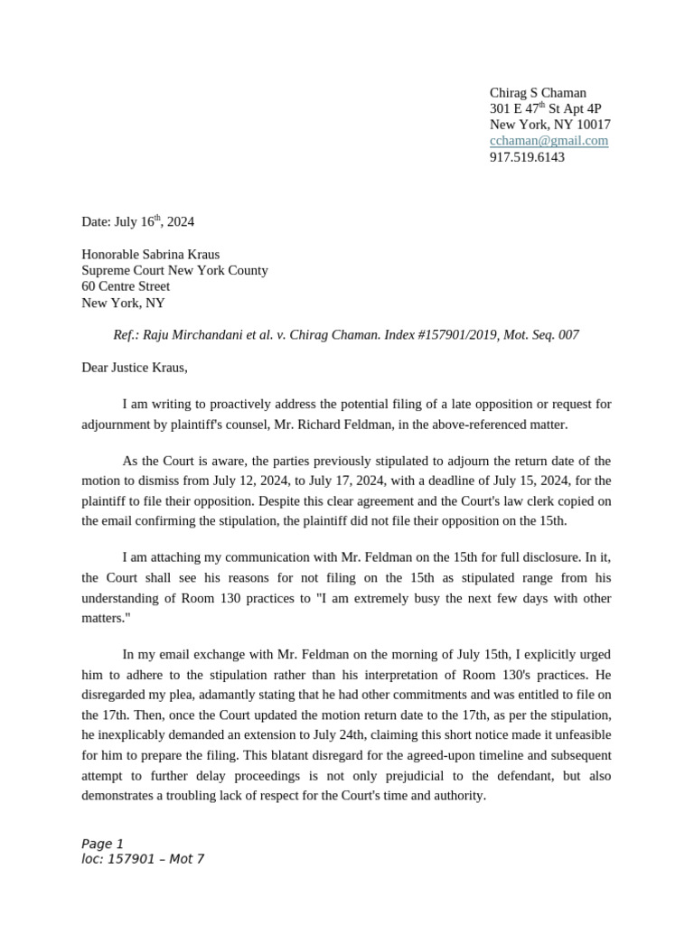 Opposition to Late Filing Request | PDF | Justice | Crime & Violence
