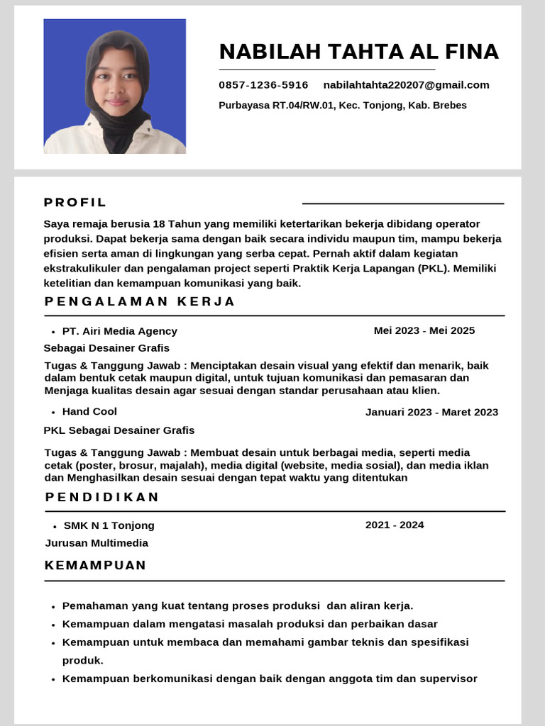 Putih Minimalis Profesional CV Tim Sosial Media Resume - 20250602 - 165145 - 0000 | PDF