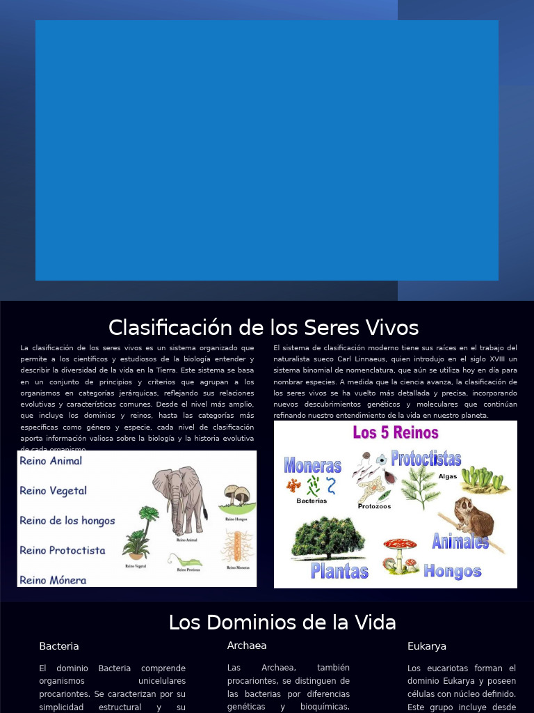 Clasificación de Los Seres Vivos | PDF | Organismos | Taxonomía (biología)