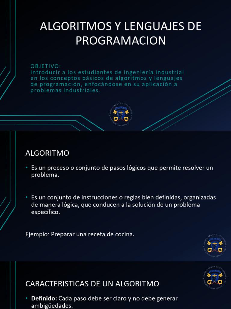 Algoritmos y Lenguajes de Programacion universitaria | PDF | Algoritmos | Lenguaje de programación