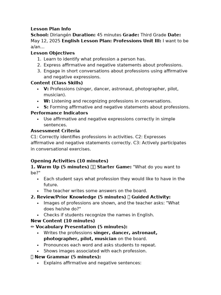 3rd Grade Unit 3 Lesson 6 | PDF | Cognition | Linguistics
