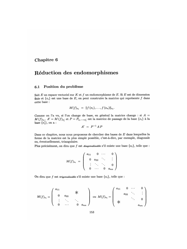 Cours Reduc Des Matrices | PDF