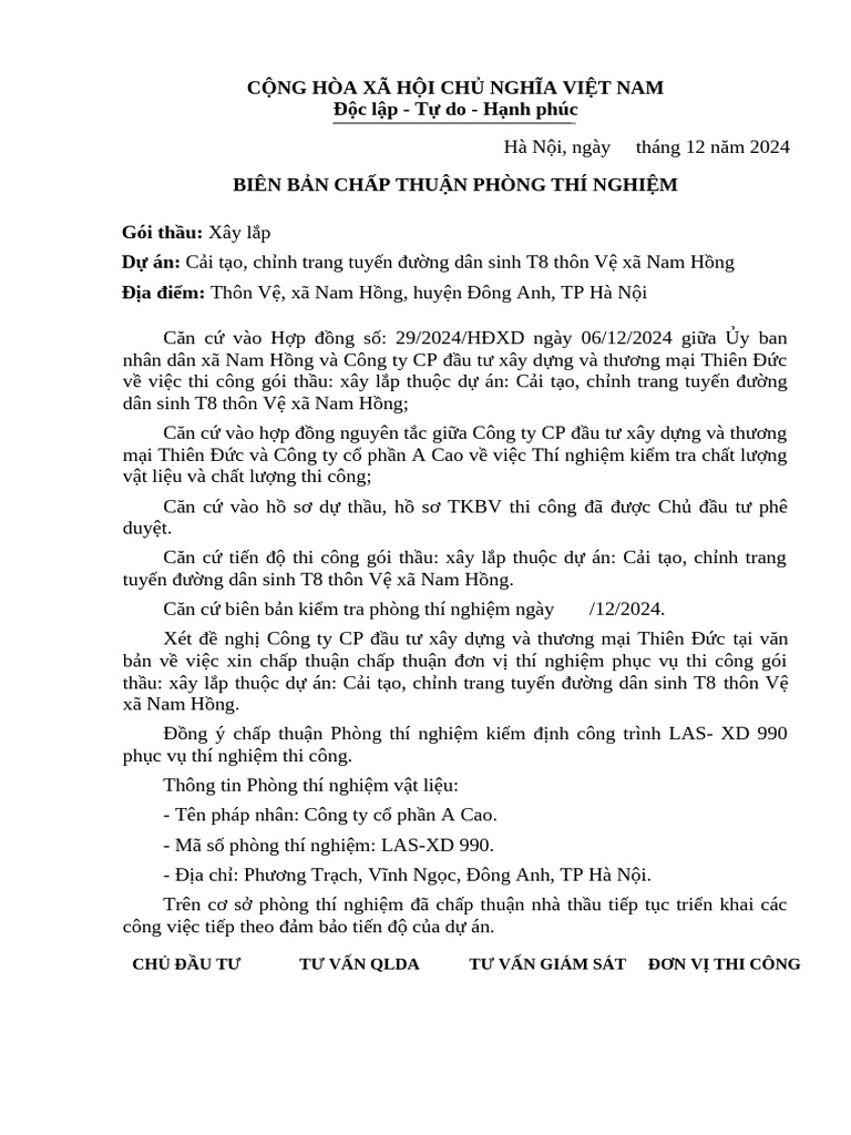 2.5. Bien Ban Chap Thuan - T8 | PDF