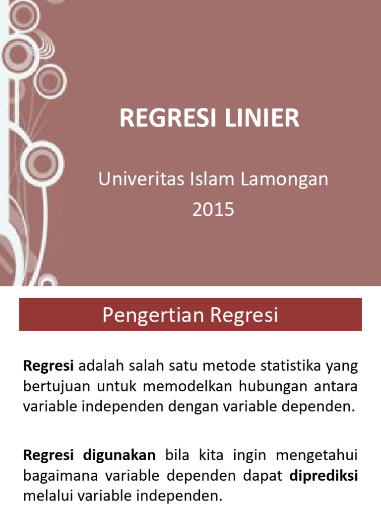 Regresi Linier | PDF