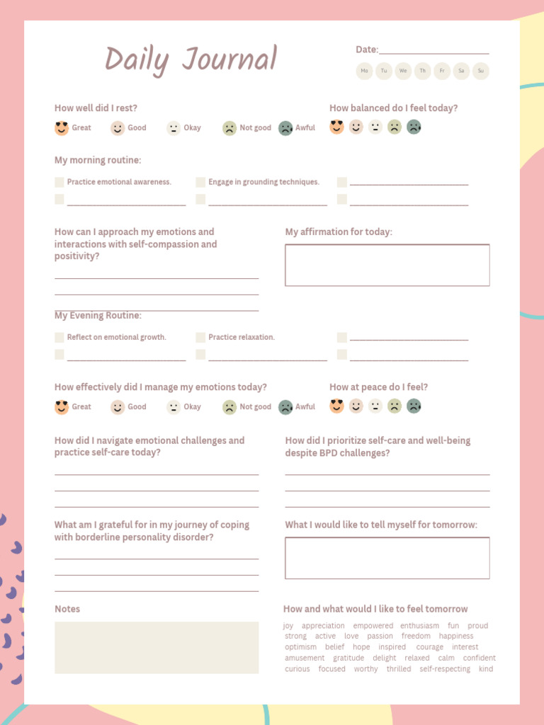 Bipolar Disorder Worksheets Cards 62 - PDF2 - Worksheets | PDF ...