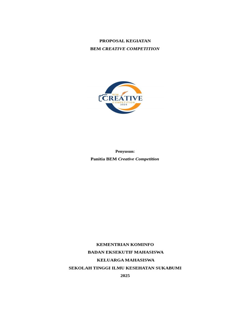 Proposal Kegiatan BCC | PDF