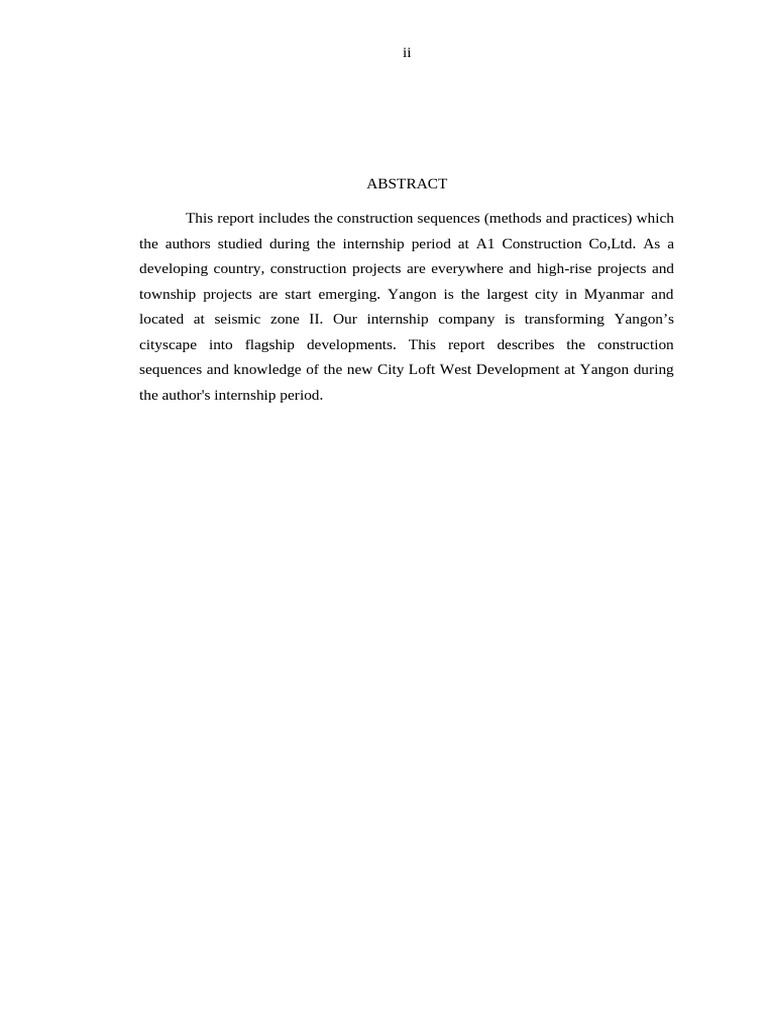 Internship ABSTRACT | PDF