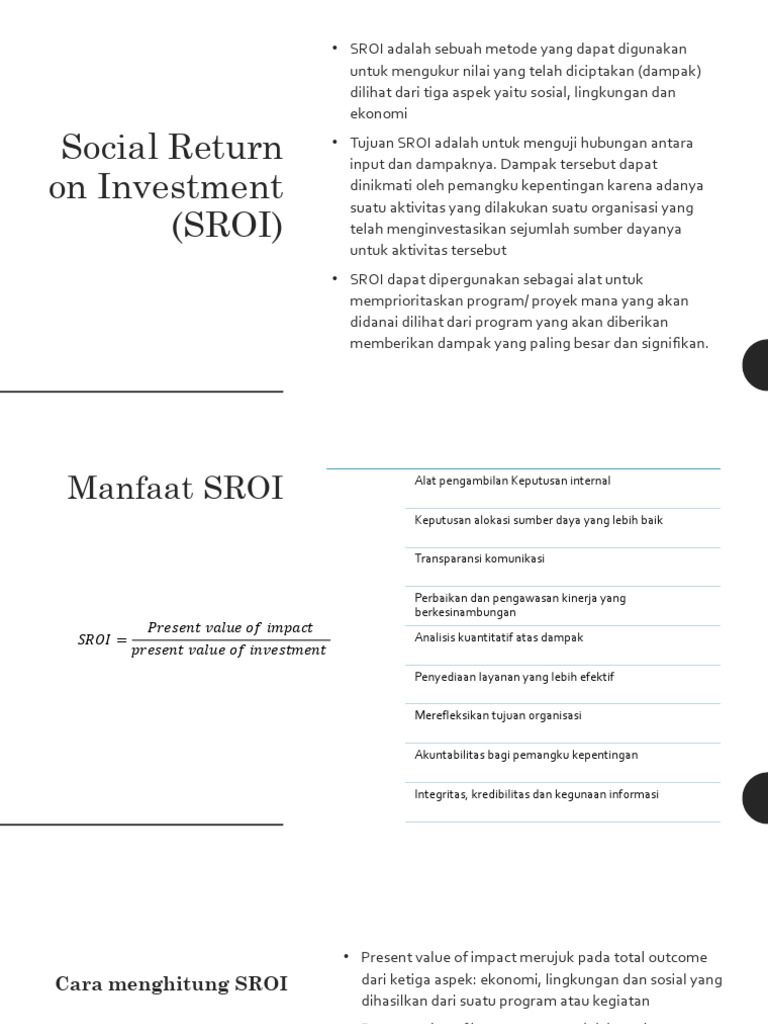 SROI & Social Media NPS | PDF