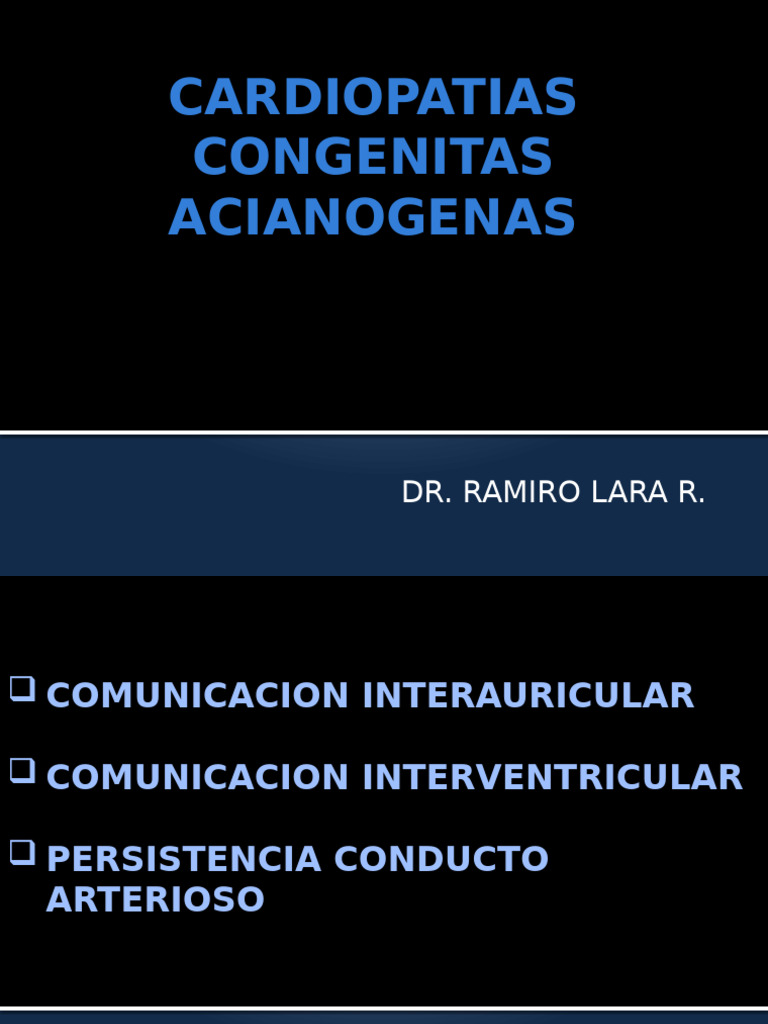Cia Civ Pca | PDF | Defecto cardiaco congenito | Sistema cardiovascular
