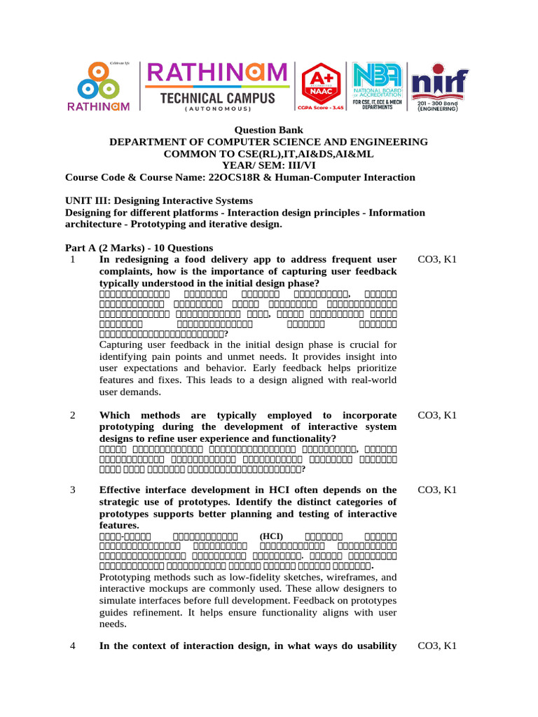 Human Computer Interaction | PDF