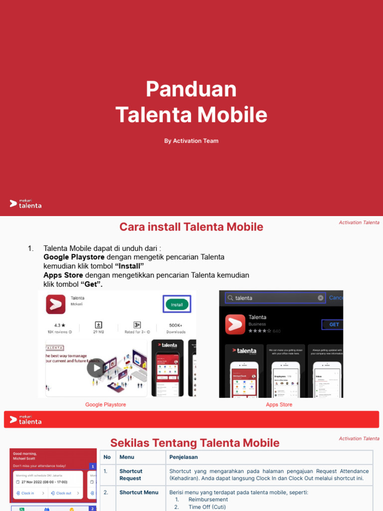 Panduan Talenta Mobile | PDF