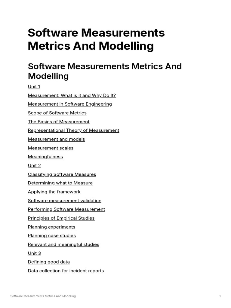 SMMM notes complete | PDF | Measurement | Performance Indicator