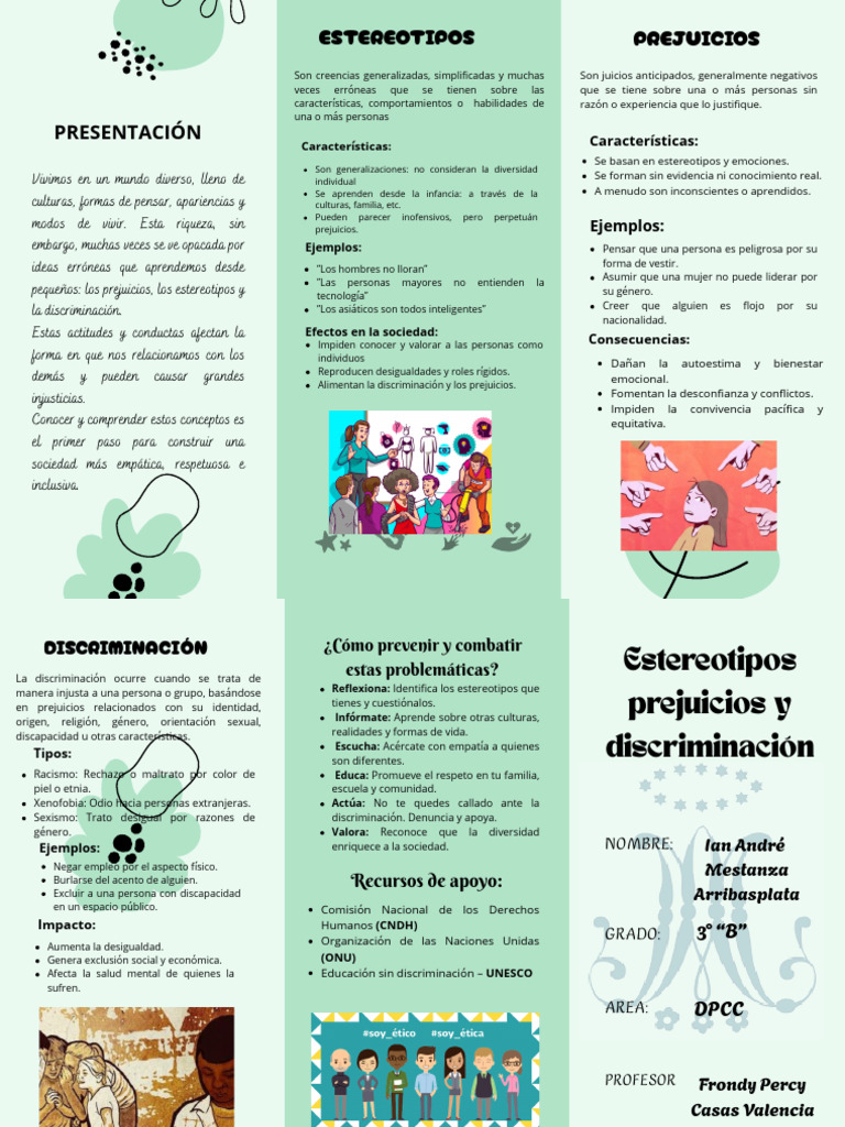 Triptico - DPCC | PDF | Discriminación | Prejuicios