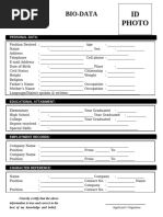 Biodata Format in Word Document | PDF