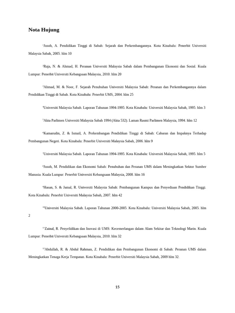 Nota Hujung | PDF
