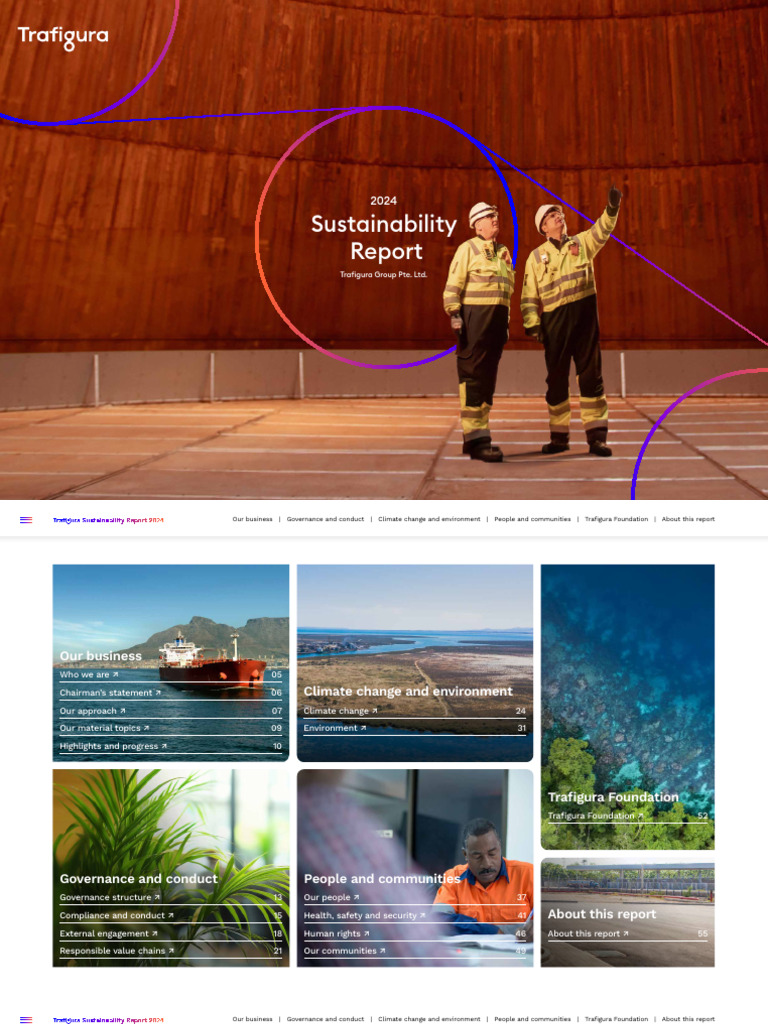 Trafigura Sustainability Report 2024 | PDF | Natural Gas | Petroleum
