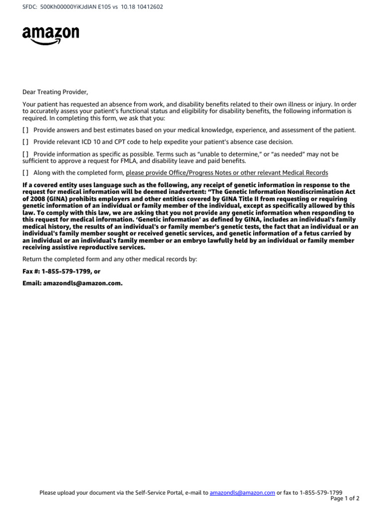 Amazon Behavioral Health Form | PDF | Diseases And Disorders | Mental ...