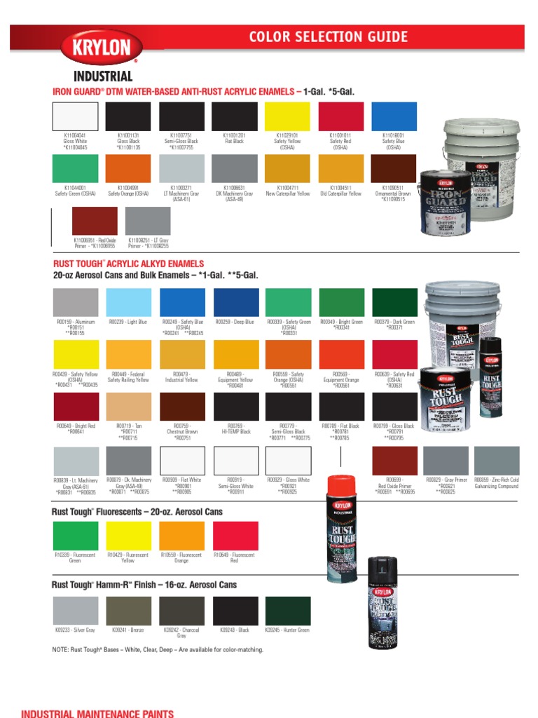 Krylon Color Chart Overview | PDF | Leisure | Nature
