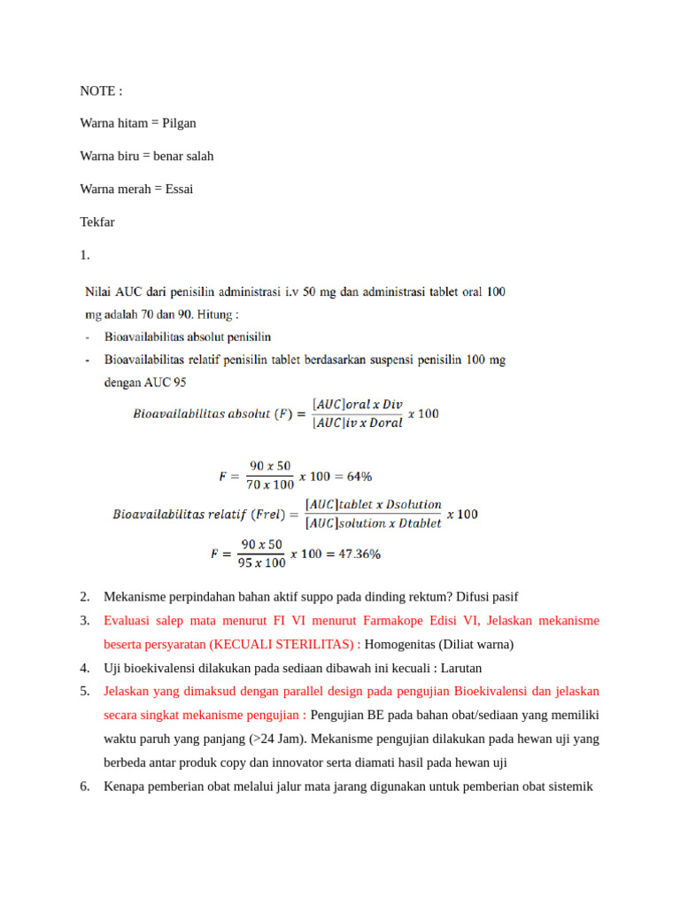 Soal Tes Apoteker ITB 7 Juli 2023 | PDF